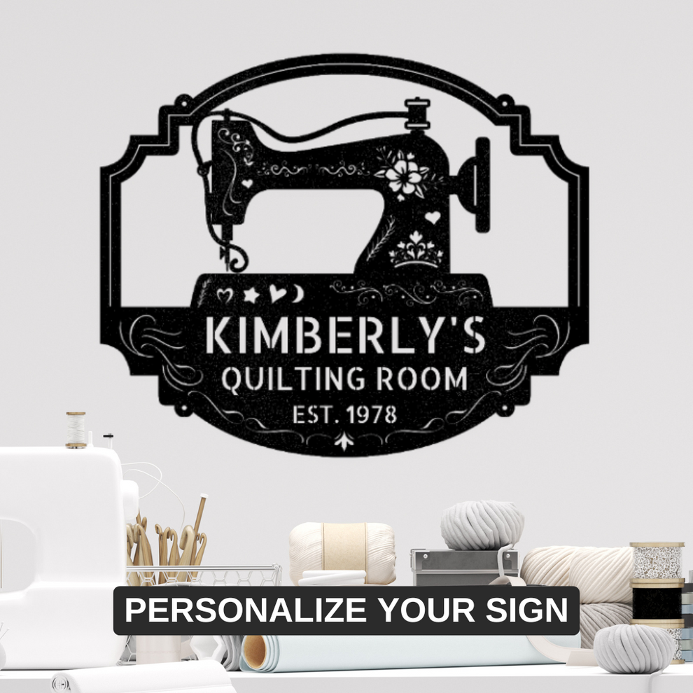 Personalized Sewing Room Metal Sign – Folomie